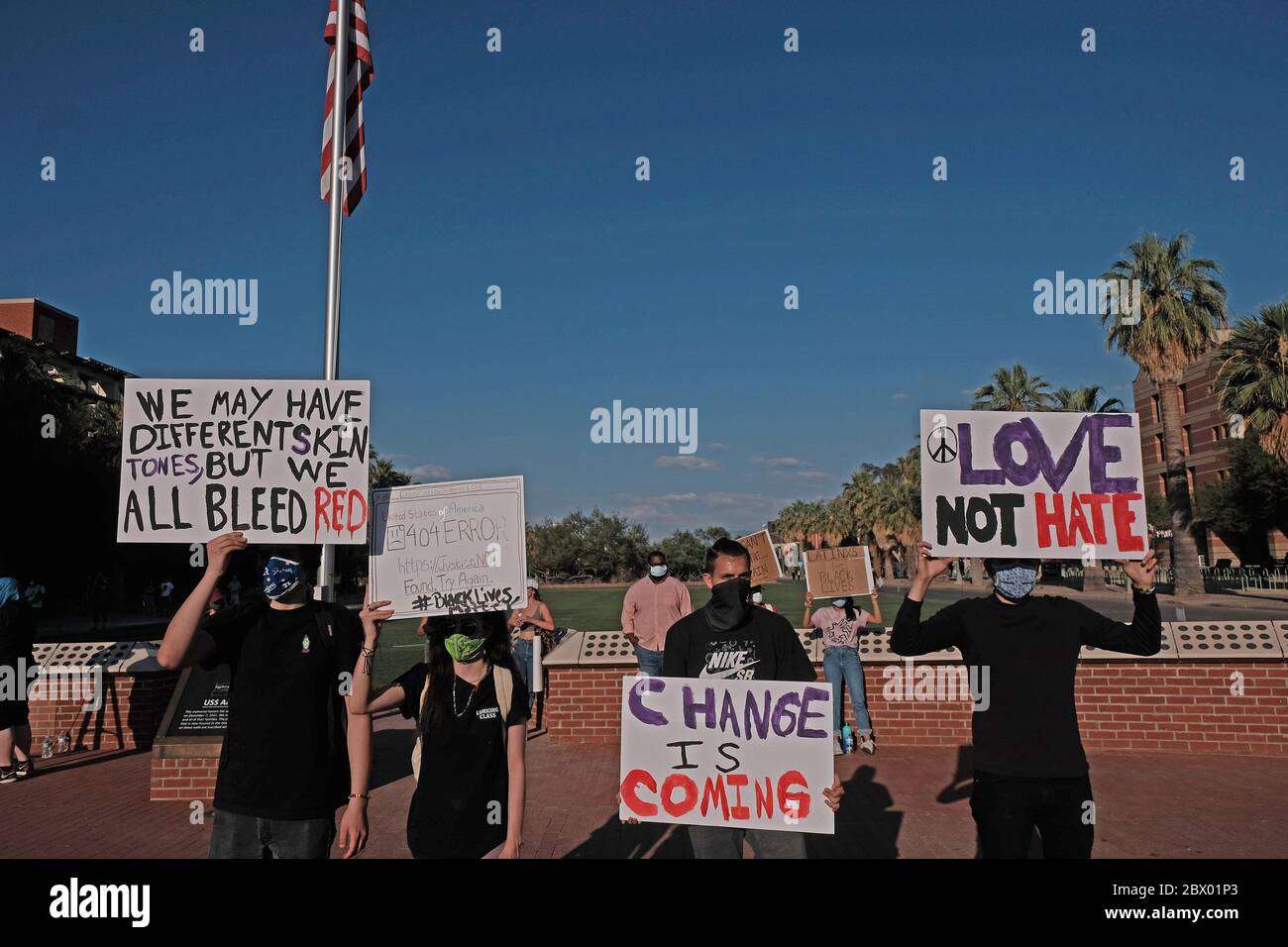 Tucson, Arizona, USA. 3rd June, 2020. Black LIves Matter hold a rally ...