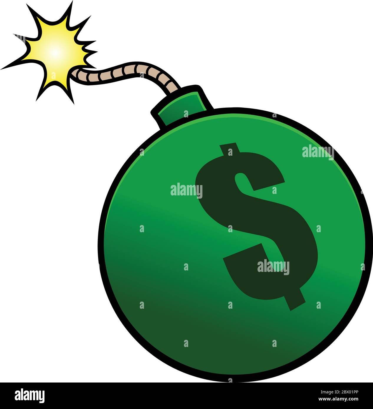 Money Bomb- An Illustration of a Money Bomb Stock Vector Image & Art ...