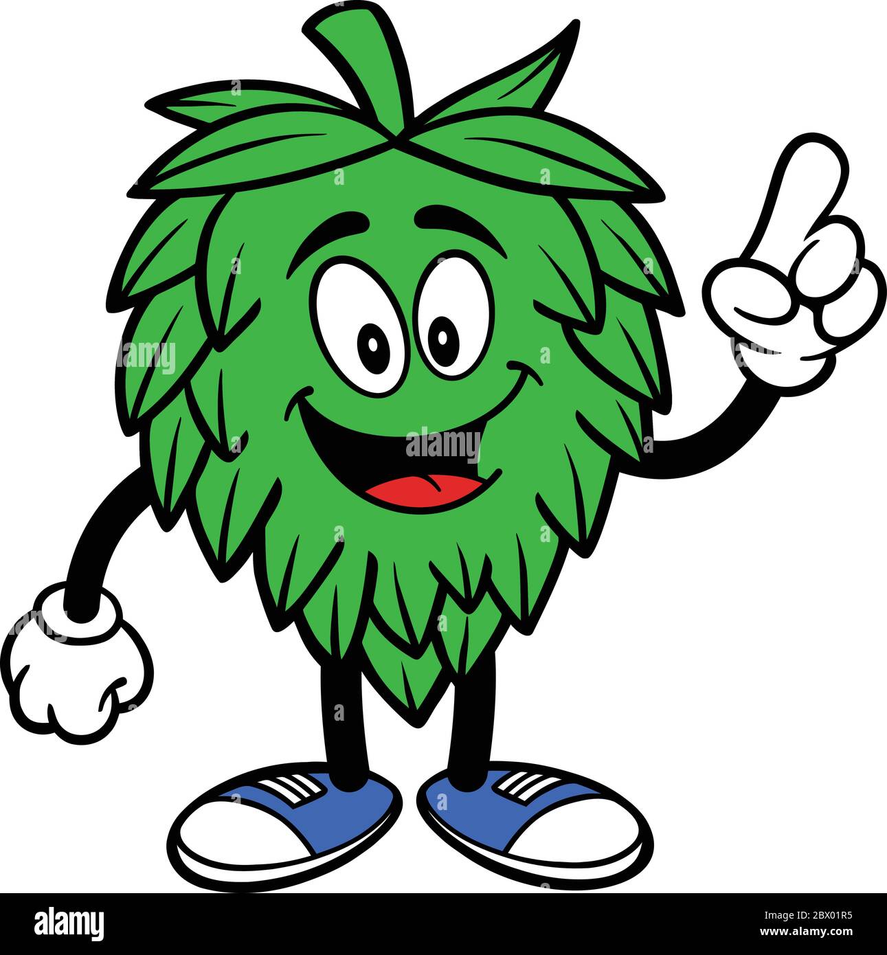 Hop Mascot Pointing- A Cartoon Illustration of a Hop Mascot Pointing ...