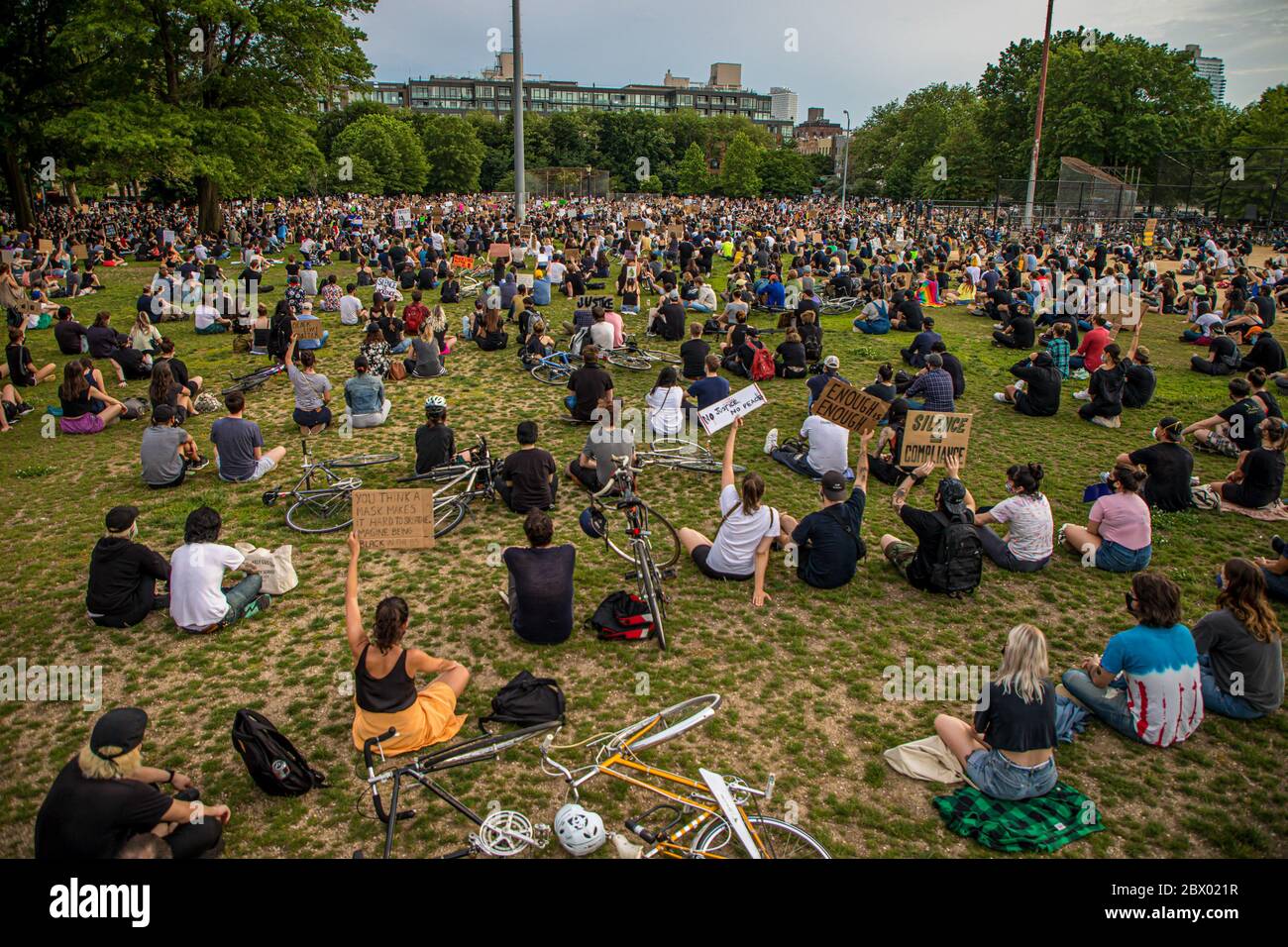 New York, USA. 03rd June, 2020. People participate in a peaceful ...
