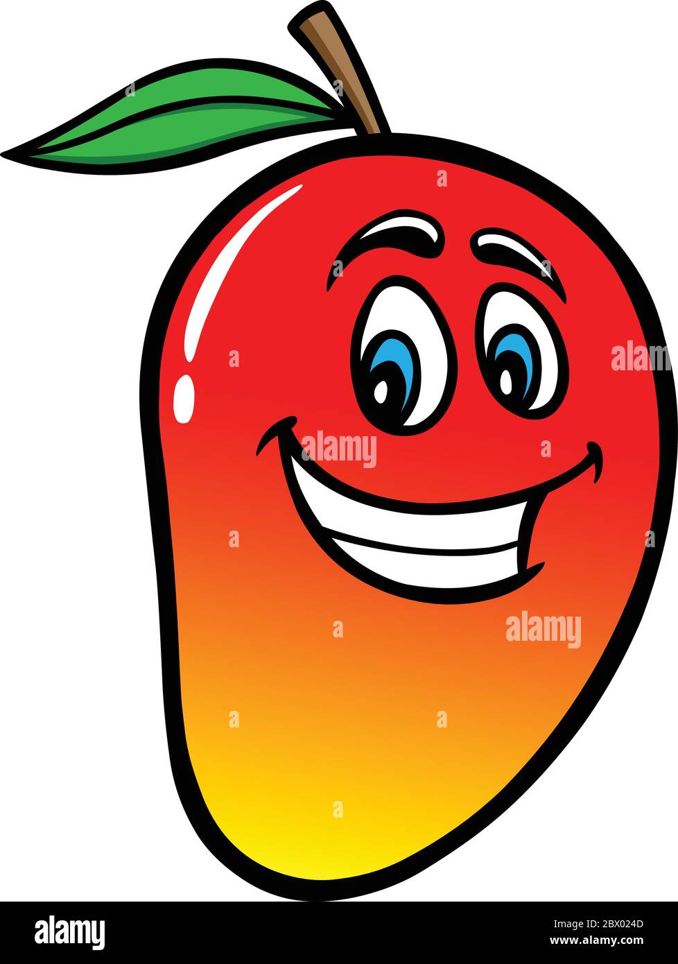 Mango Cartoon- A Cartoon Illustration of a Mango Stock Vector Image ...