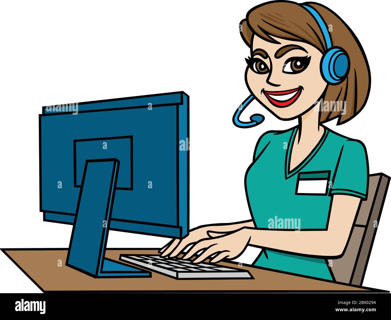 Medical Transcriptionist- An Illustration of a Medical Transcriptionist ...