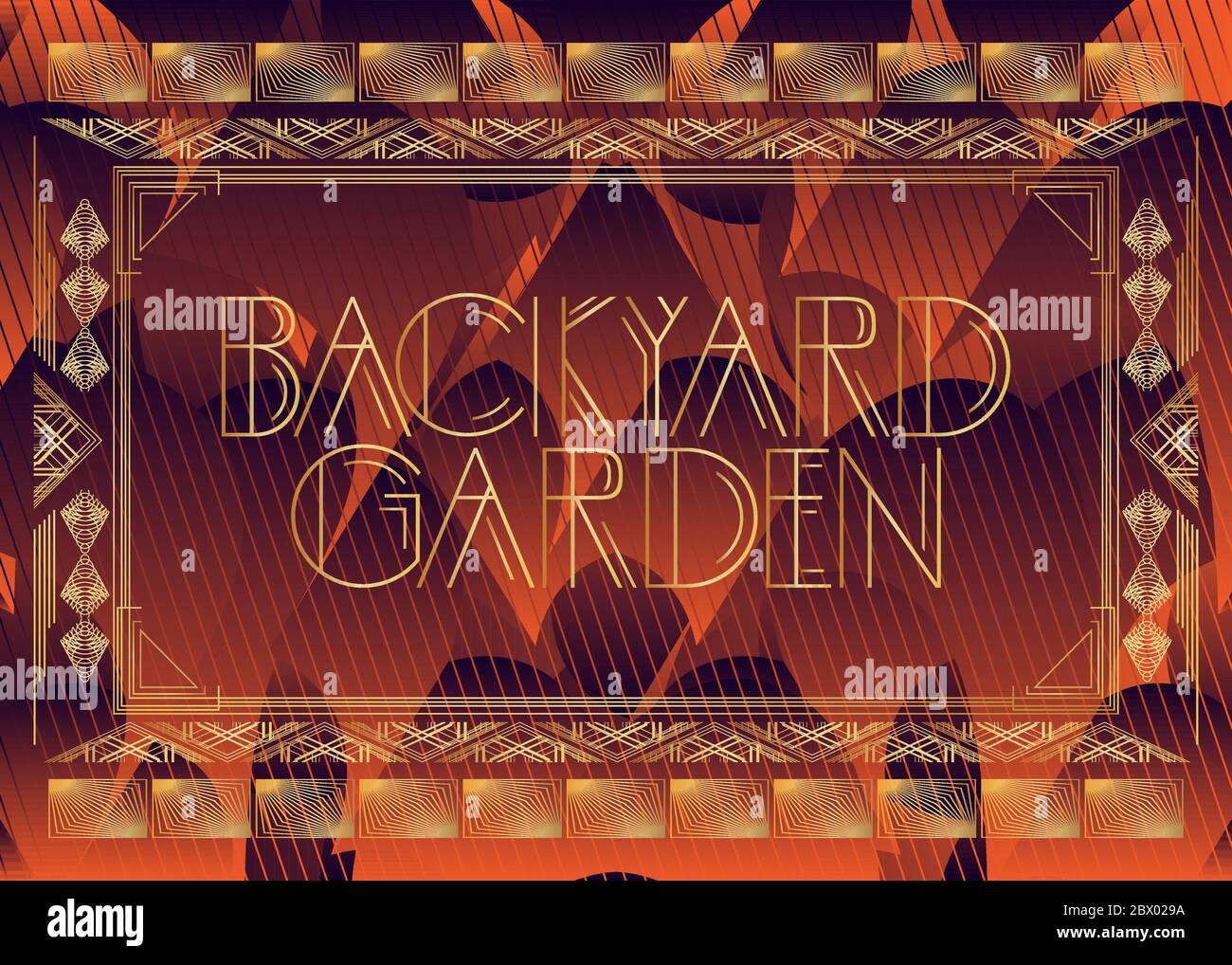 Vintage backyard illustration Stock Vector Images - Alamy