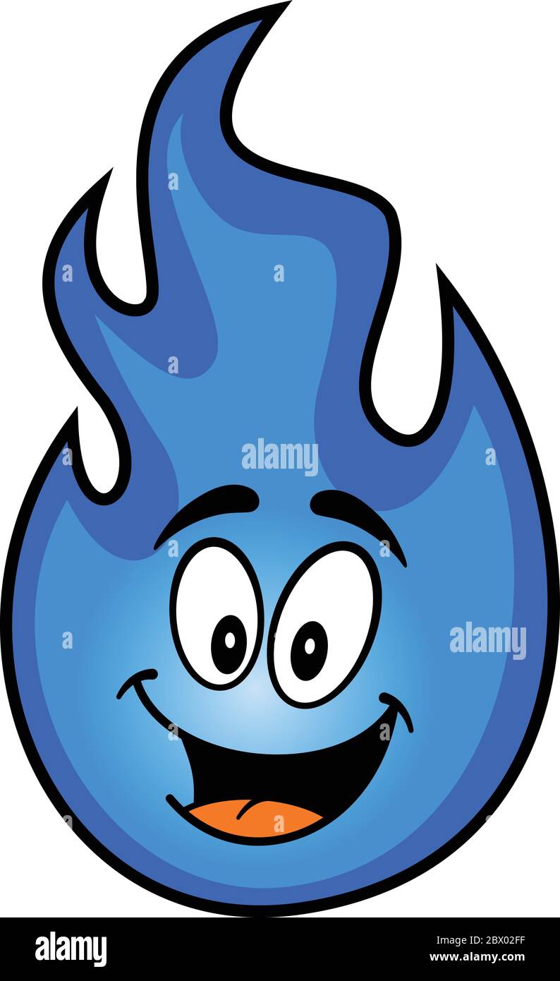 Natural Gas Mascot- A Cartoon Illustration of a Natural Gas Flame ...