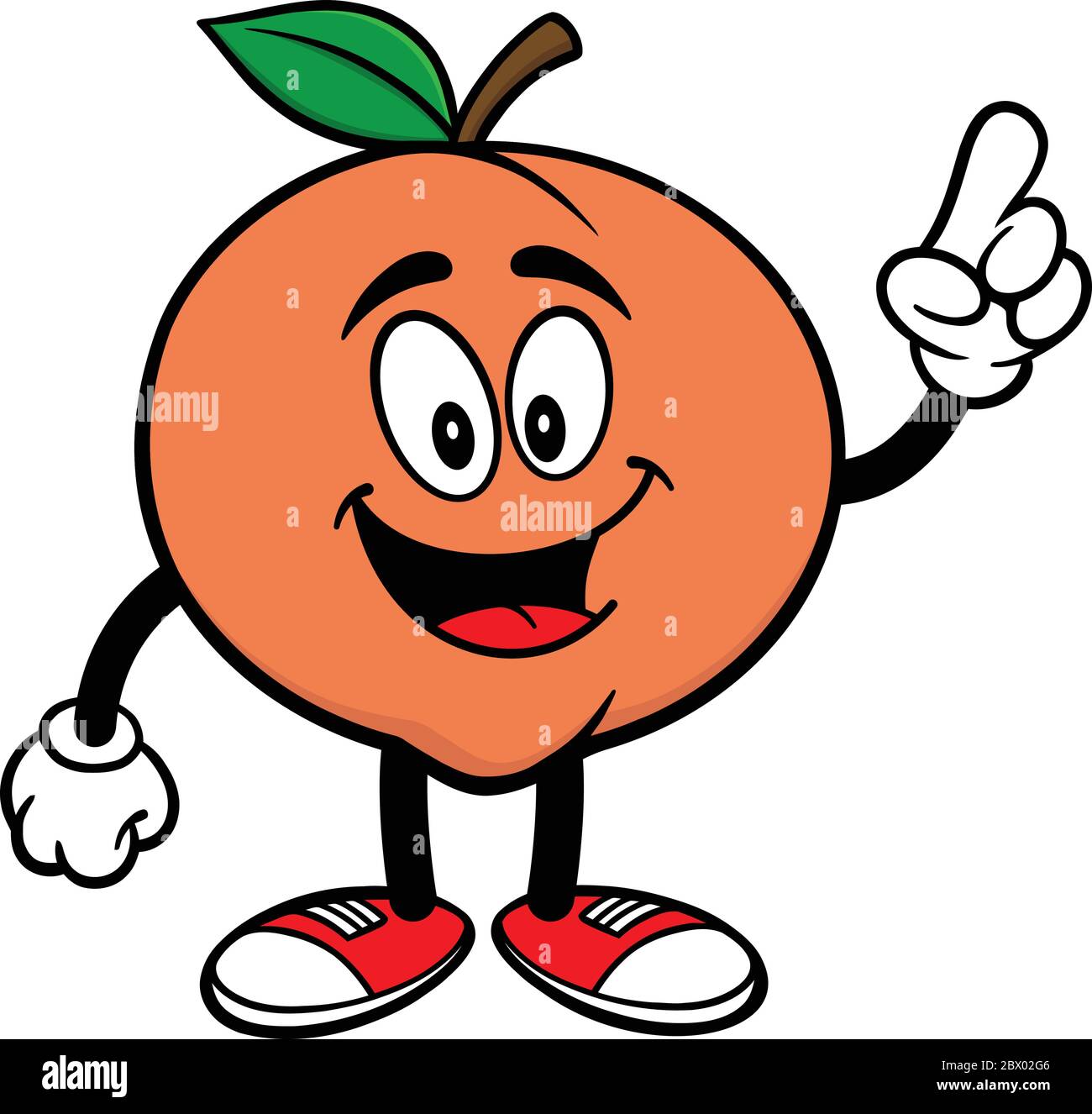 Peach Mascot Talking - A cartoon illustration of a Peach Mascot Talking ...