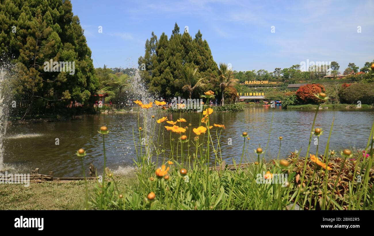 Bandung, Indonesia - July 7, 2018: Man-made lake at Floating Market ...