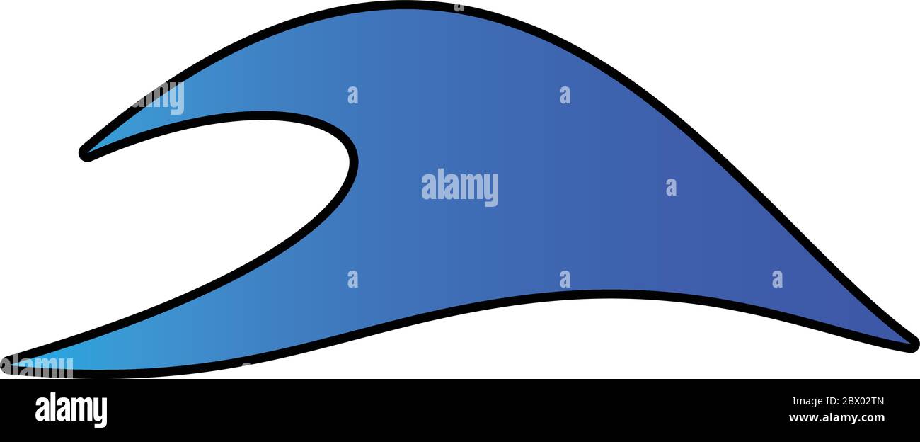 Ocean Wave Icon- An Illustration of an Ocean Wave Icon Stock Vector ...