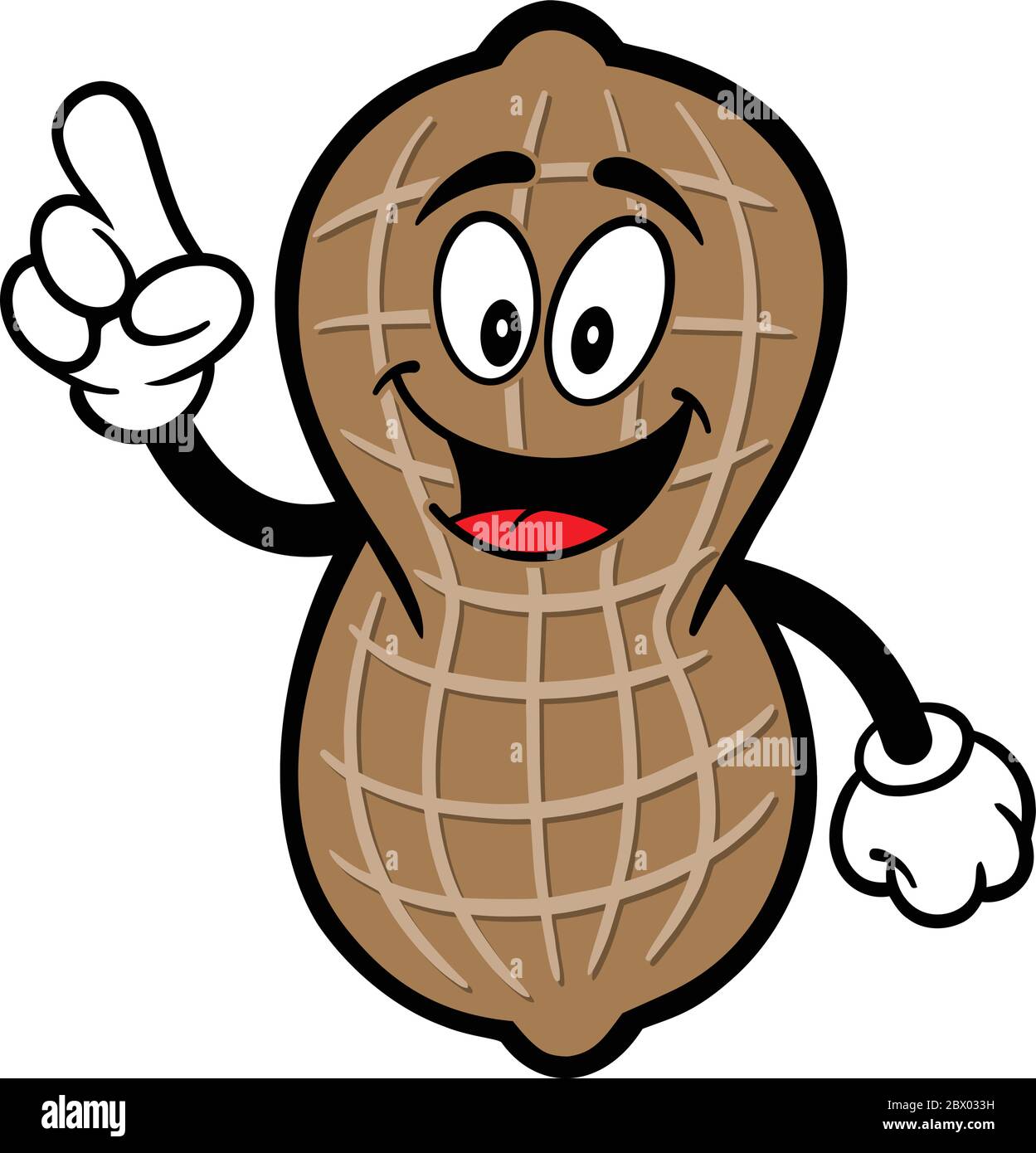 Peanut Talking- A Cartoon Illustration of a Peanut Talking Stock Vector ...