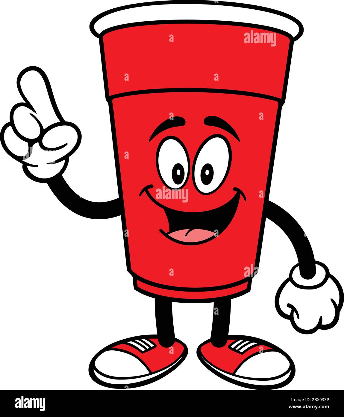 Party Cup Mascot Talking - A cartoon illustration of a Party Cup Mascot ...