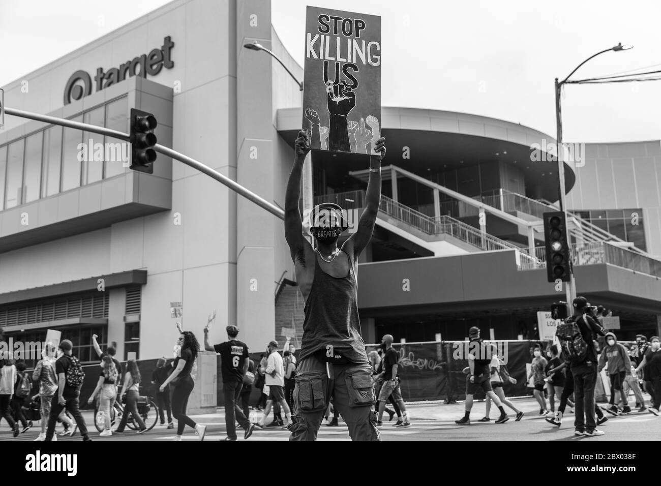 Black lives matter riot Black and White Stock Photos & Images - Alamy