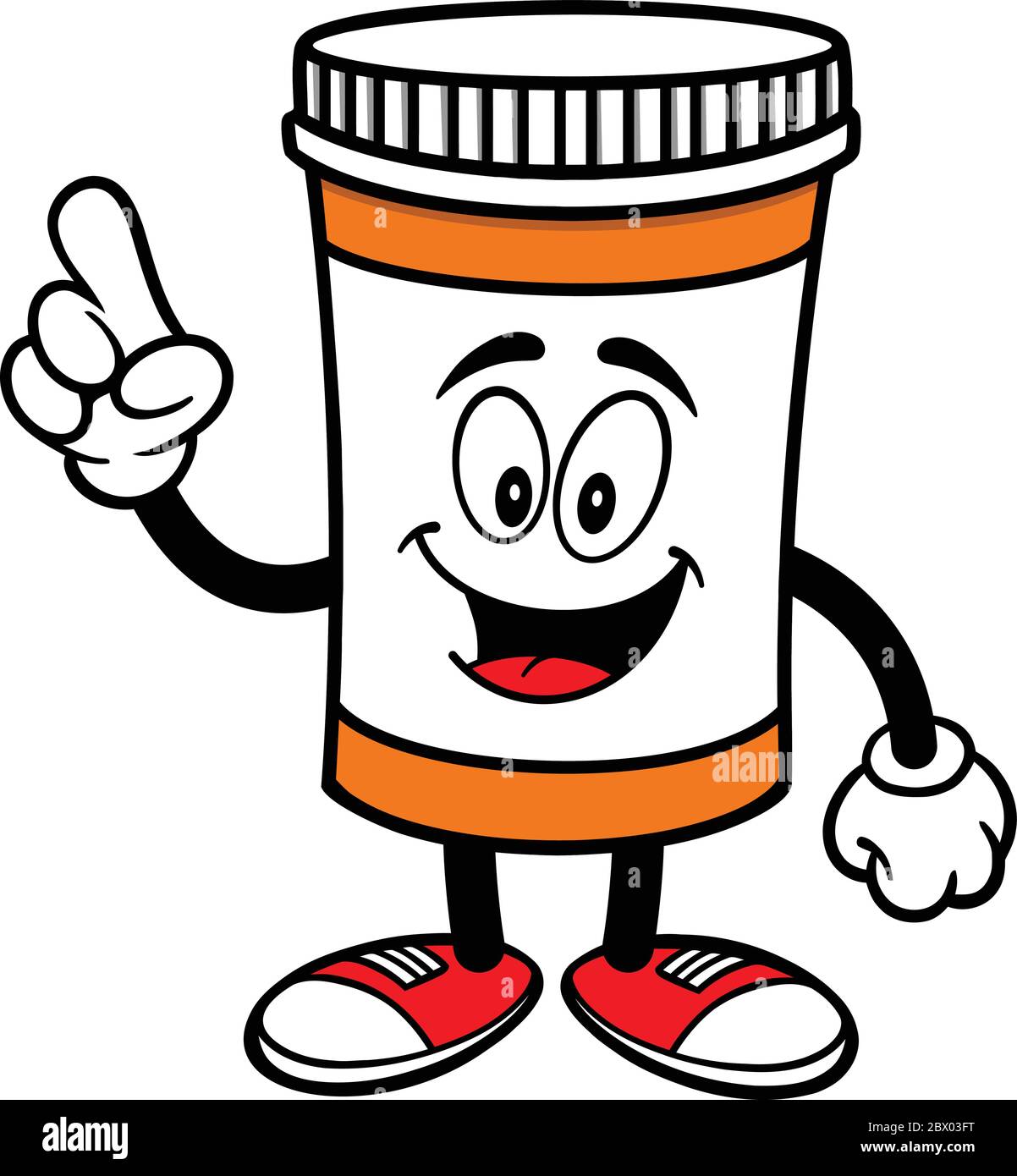 Pill Bottle Talking- A Cartoon Illustration of a Pill Bottle Talking ...