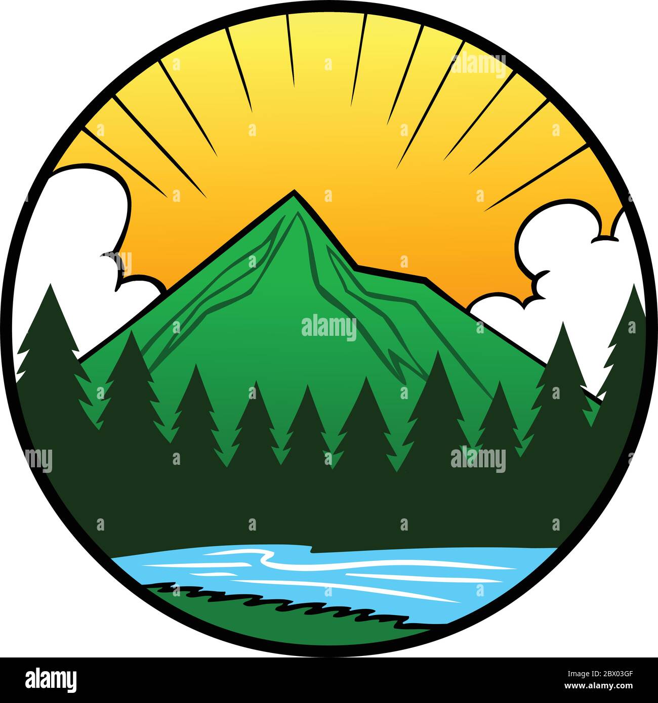 Nature Icon- An Illustration of a Nature Icon Stock Vector Image & Art ...