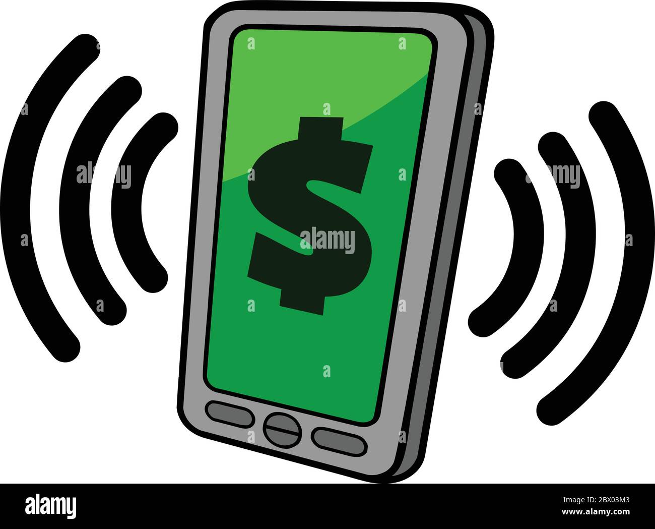 Pay By Smartphone- An Illustration of a Pay By Smartphone Symbol Stock ...