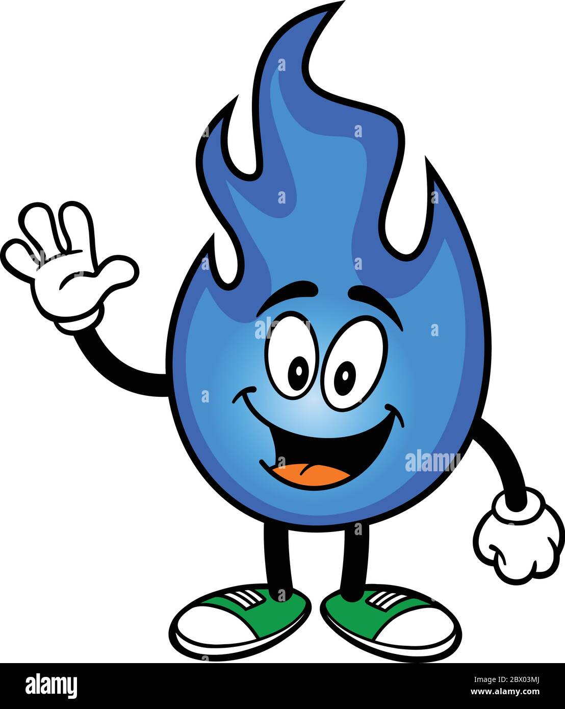 Natural Gas Waving- A Cartoon Illustration of Natural Gas Waving Stock ...