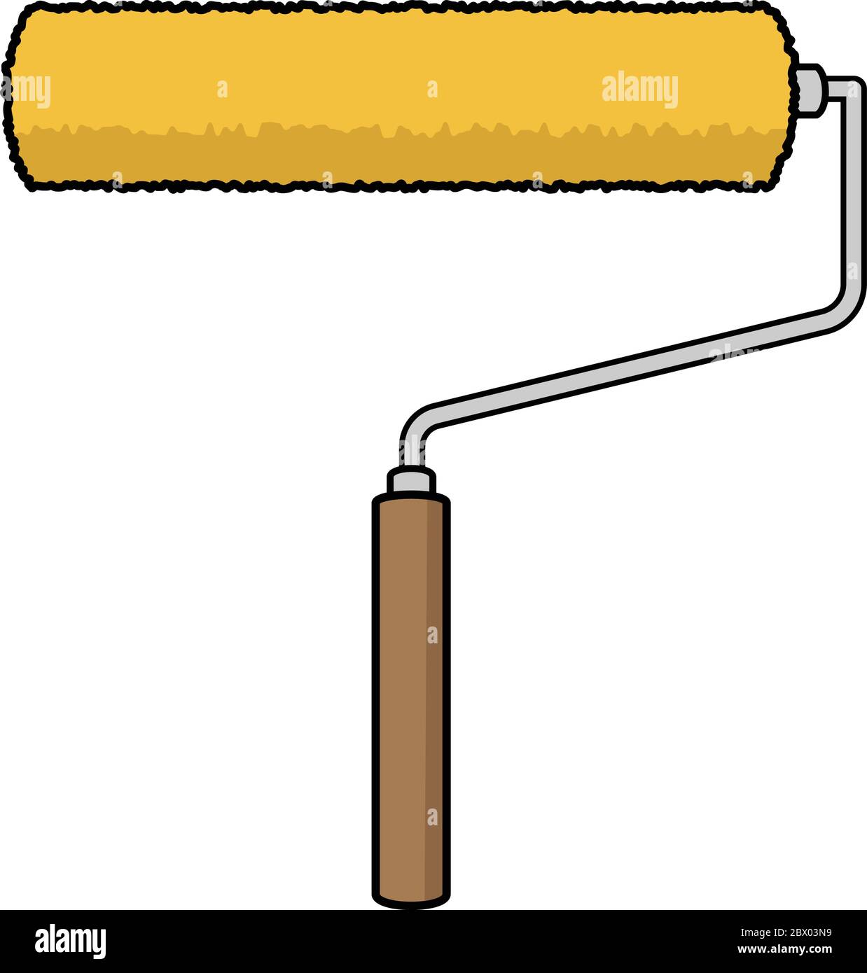 Paint Roller- An Illustration of a Paint Roller Stock Vector Image ...