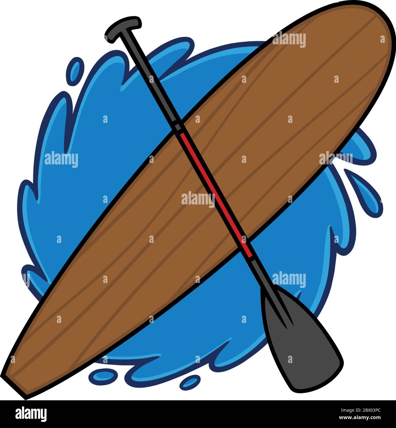 Paddle Board- An Illustration of a Paddle Board Stock Vector Image ...