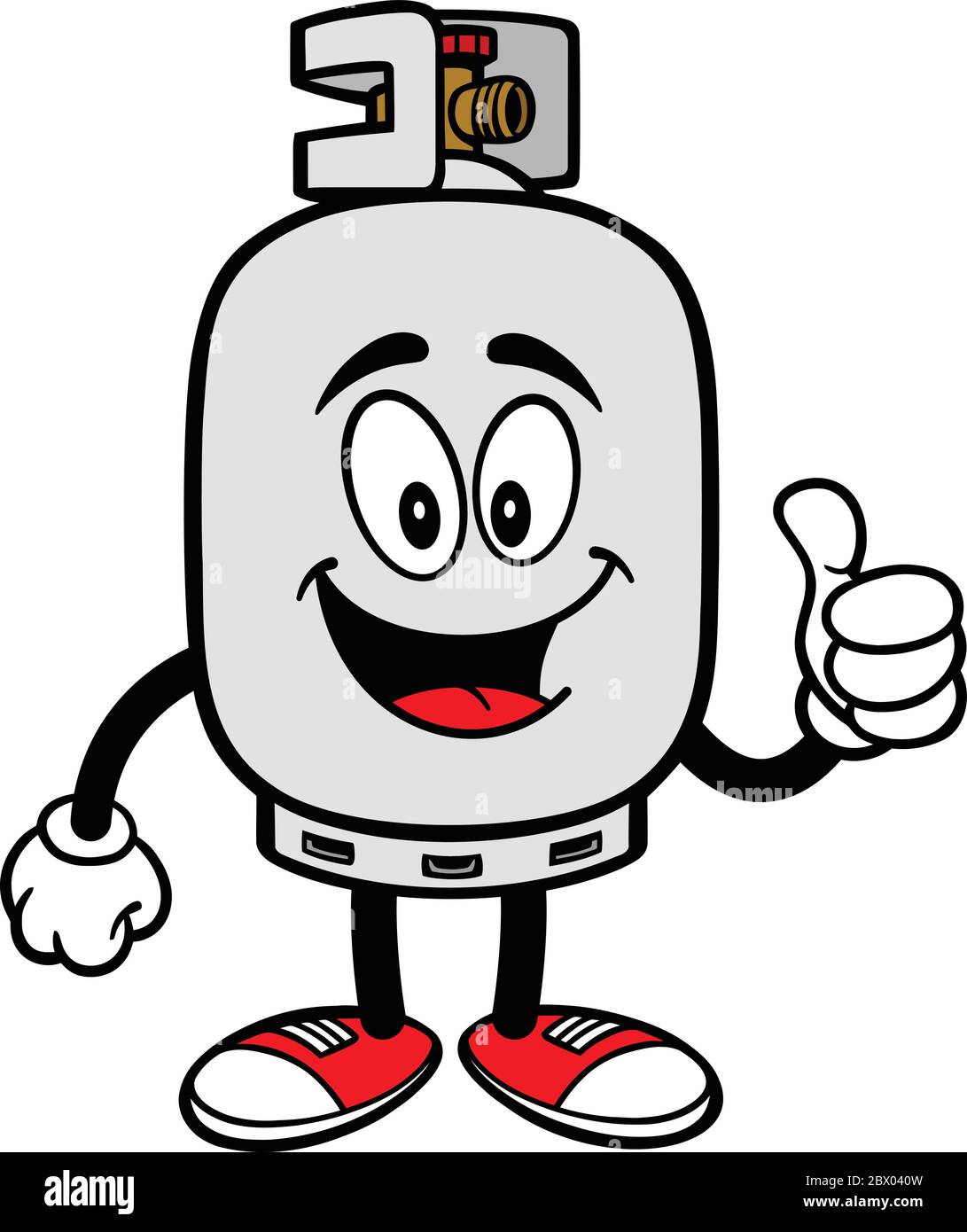 Propane Tank with Thumbs Up- A Cartoon Illustration of a Propane Tank ...