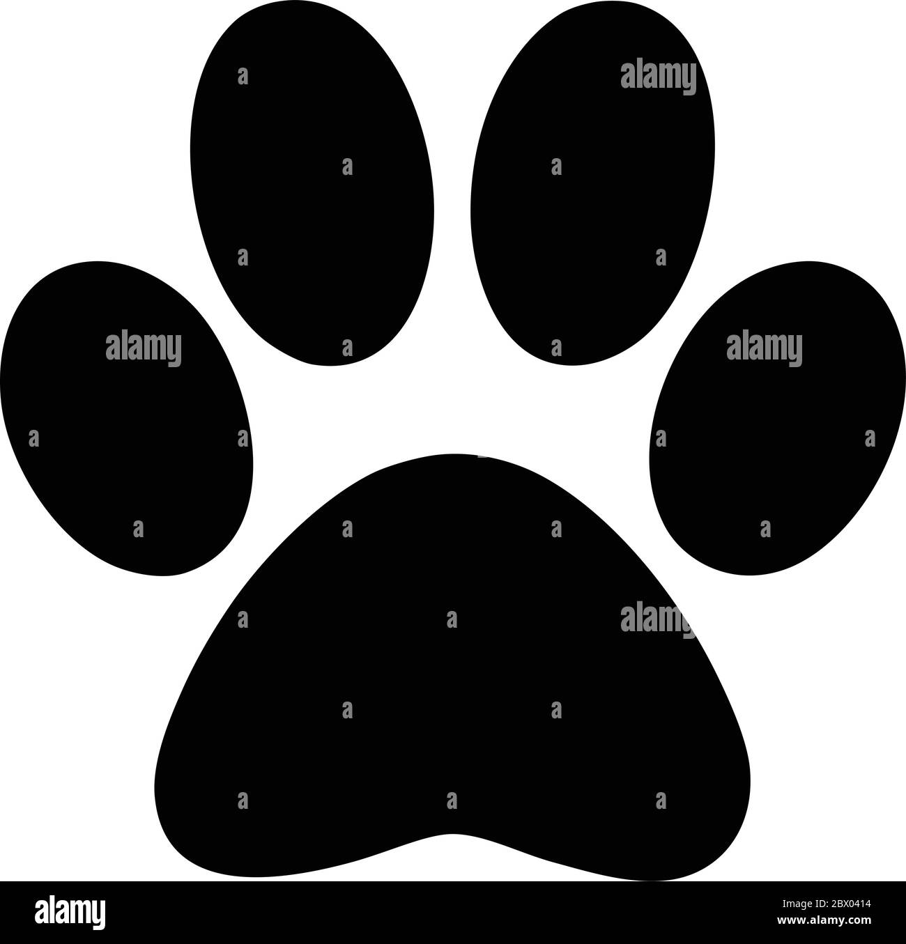 Paw Print - A cartoon illustration of a Paw Print Stock Vector Image ...