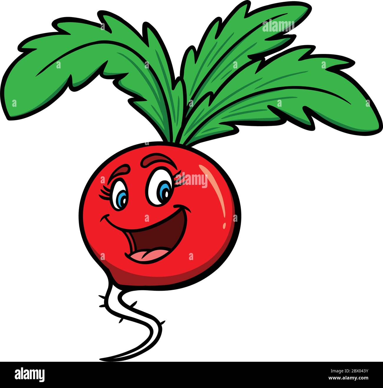 Radish Cartoon- A Cartoon Illustration of a Radish Stock Vector Image ...