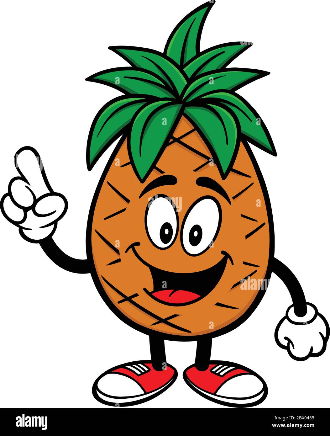 Pineapple Talking- A Cartoon Illustration of a Pineapple Talking Stock ...