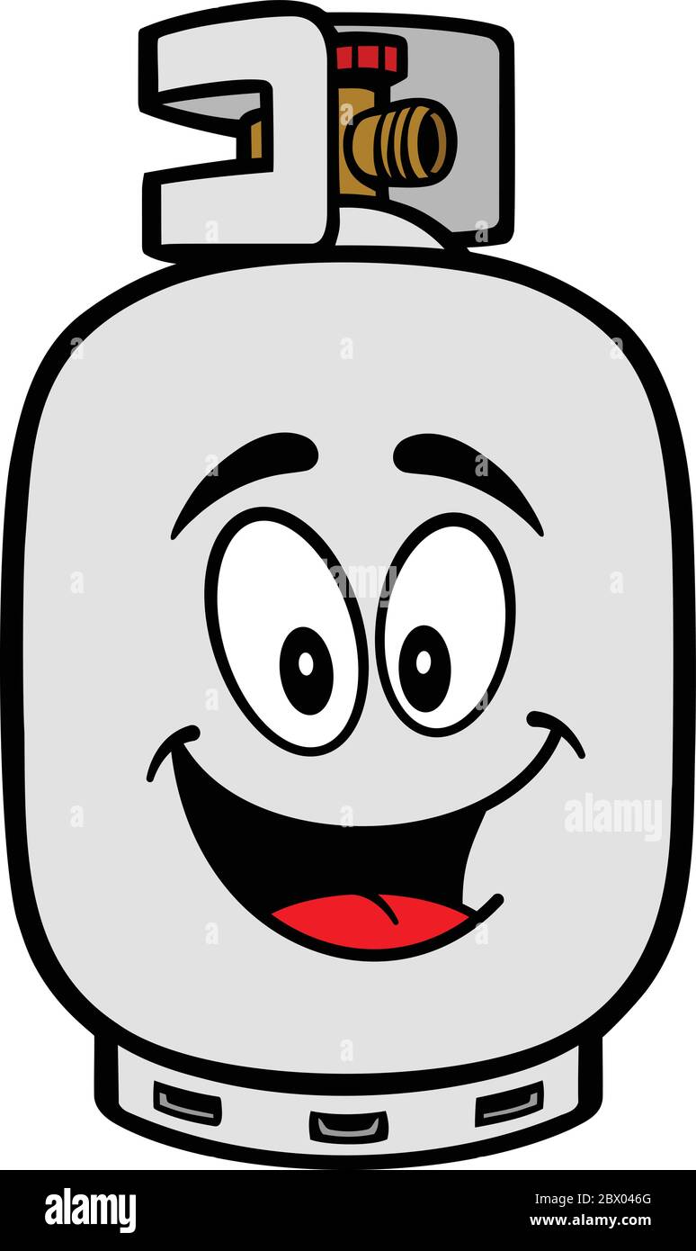 Propane Tank Mascot- A Cartoon Illustration of a Propane Tank Mascot ...