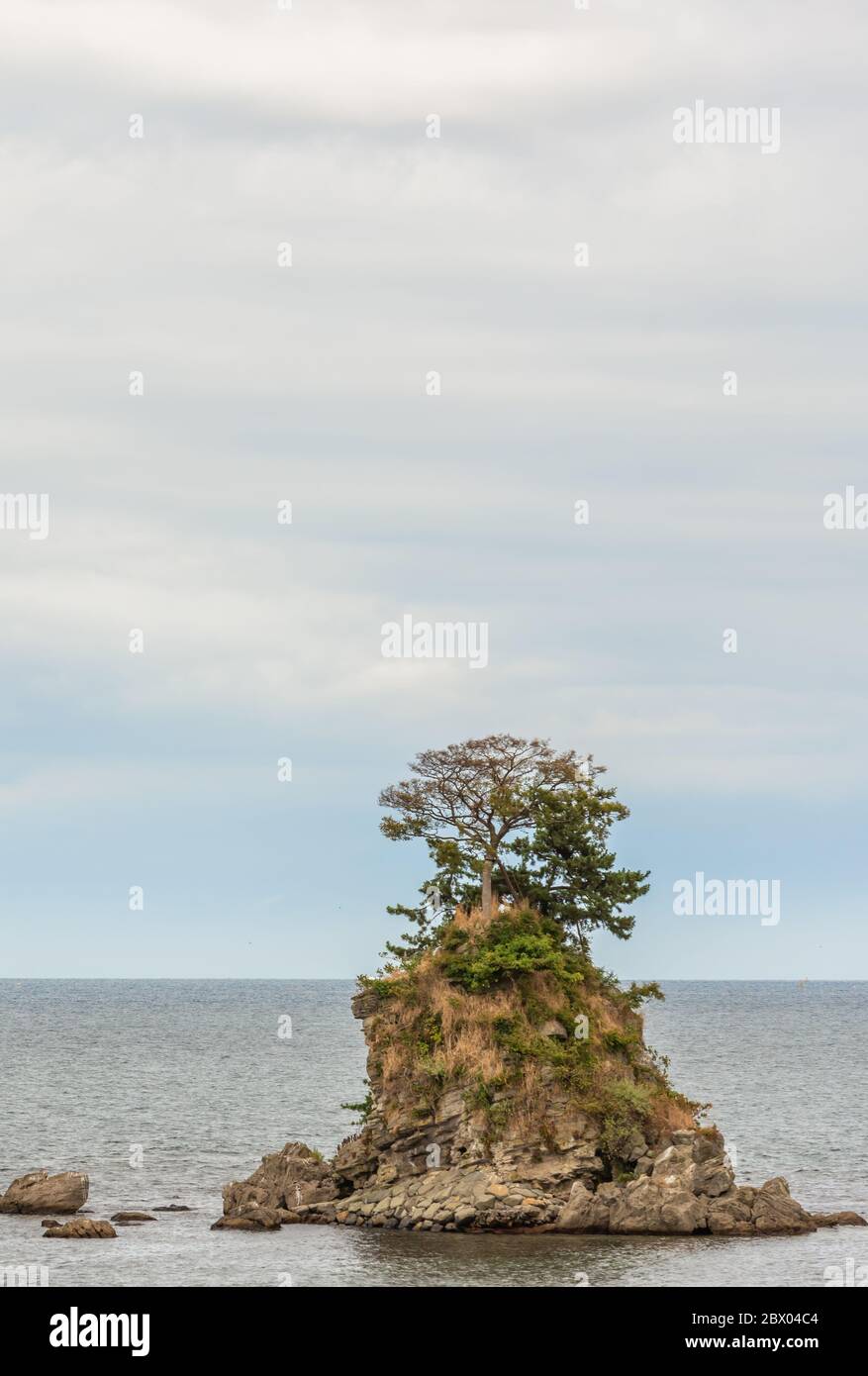 Toyama Bay is a bay located on the Amaharashi Coast,Onnaiwa Rock is a ...