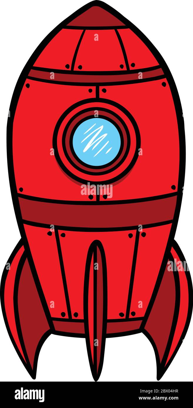 Retro rocket illustration hi-res stock photography and images - Alamy