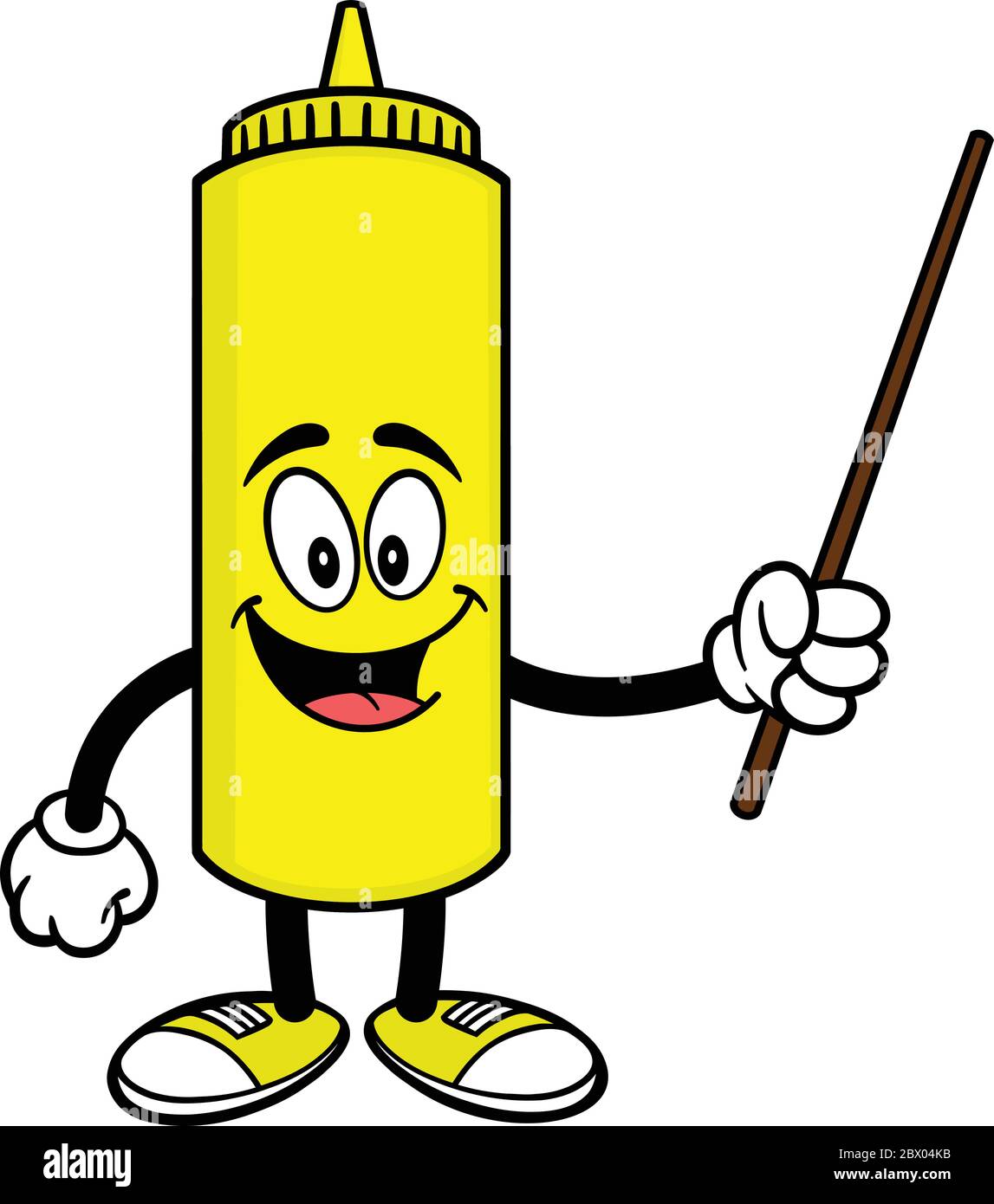Mustard with Pointer- A Cartoon Illustration of Mustard with a Pointer ...