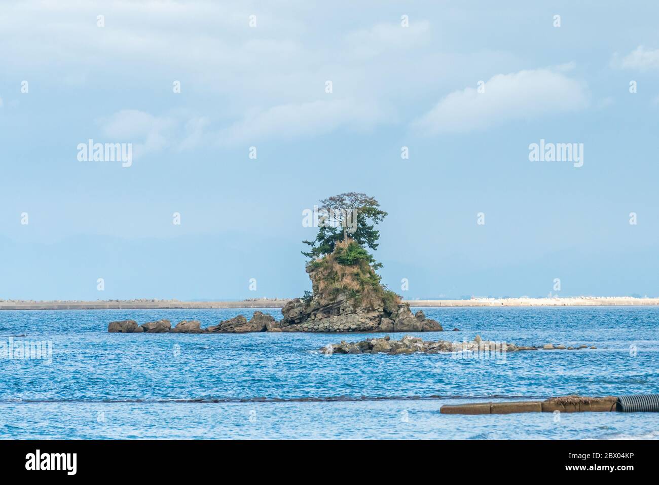 Toyama Bay is a bay located on the Amaharashi Coast,Onnaiwa Rock is a ...