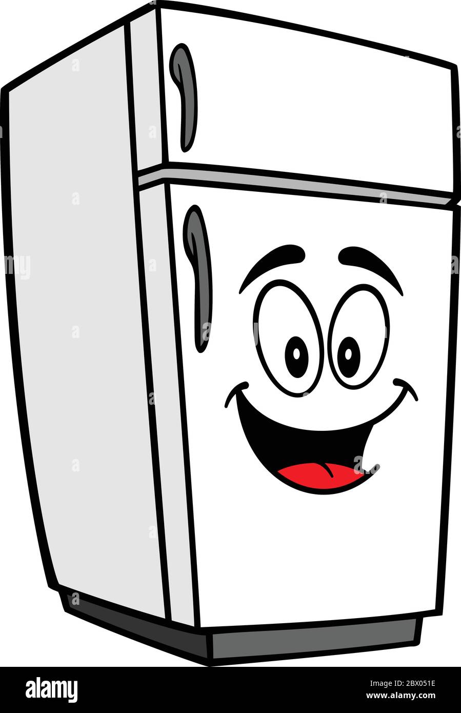 Refrigerator Mascot - A cartoon illustration of a Refrigerator Mascot ...