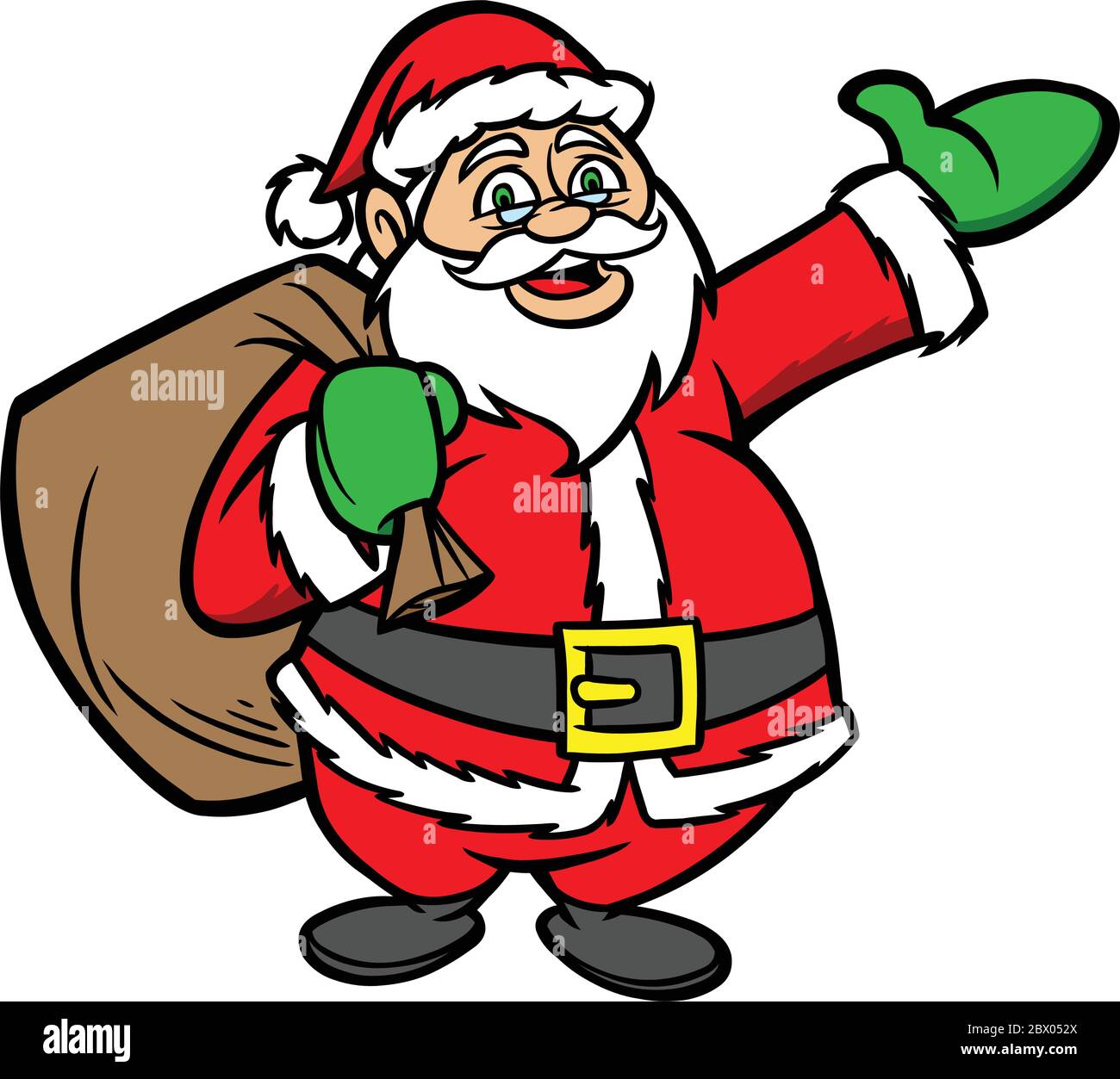 Santa Greeting- A Cartoon Illustration of a Santa Greeting Stock Vector ...