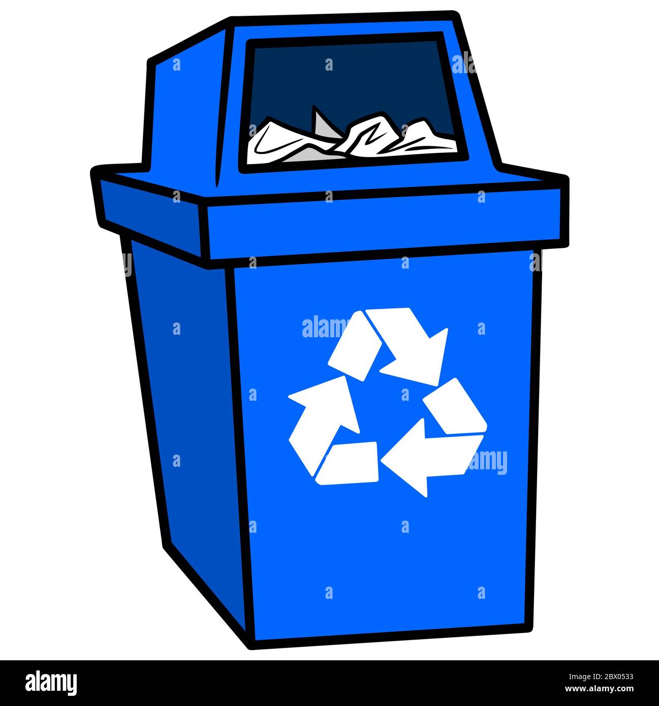 Recycle Trash Can- An Illustration of a Recycle Trash Can Stock Vector ...