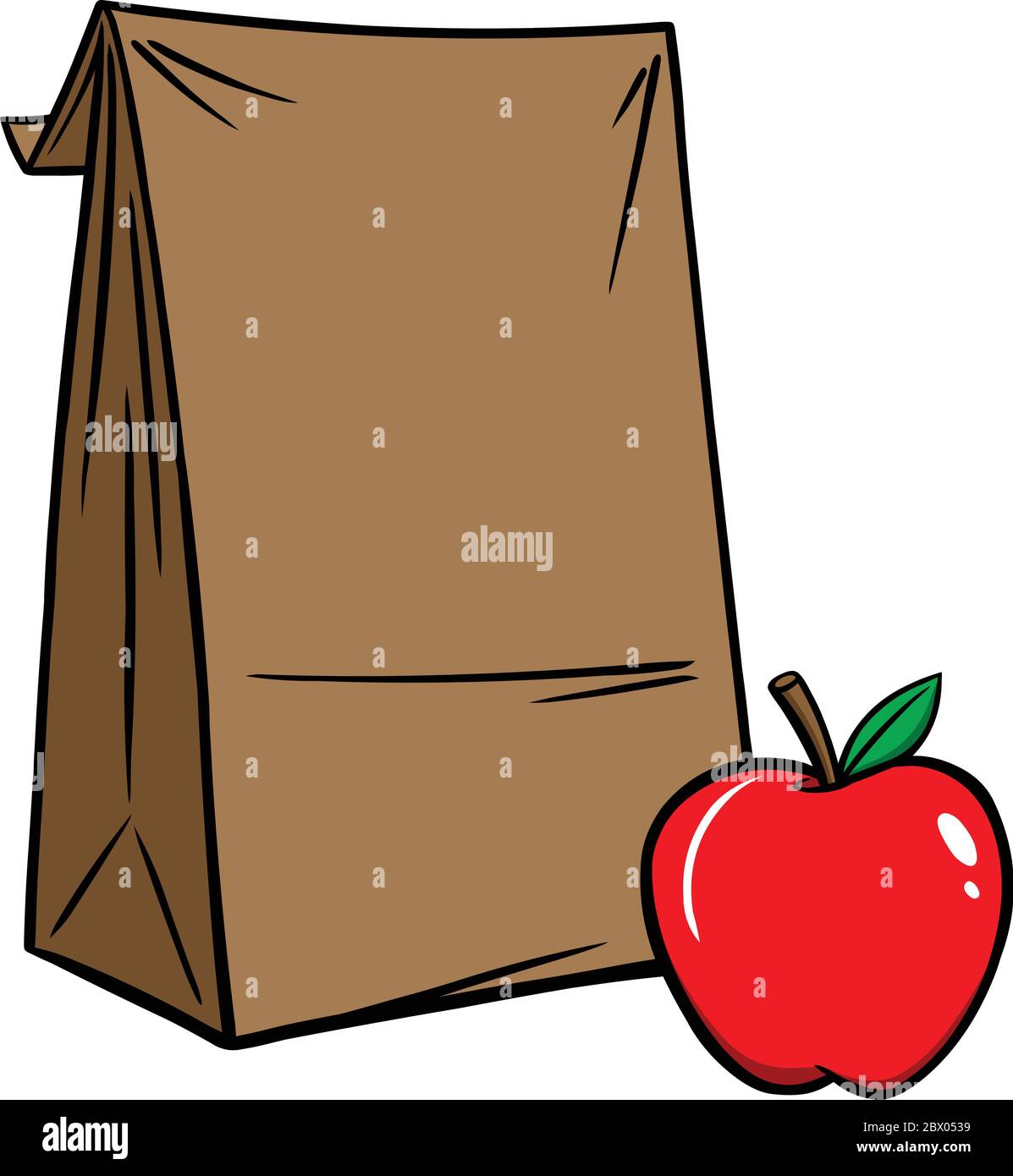 Sack Lunch - A cartoon illustration of a Sack Lunch Stock Vector Image ...