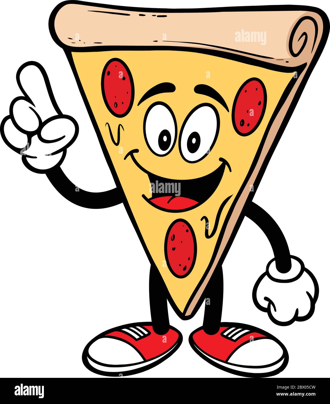 Pizza Talking - A cartoon illustration of a Pizza Mascot Talking Stock ...