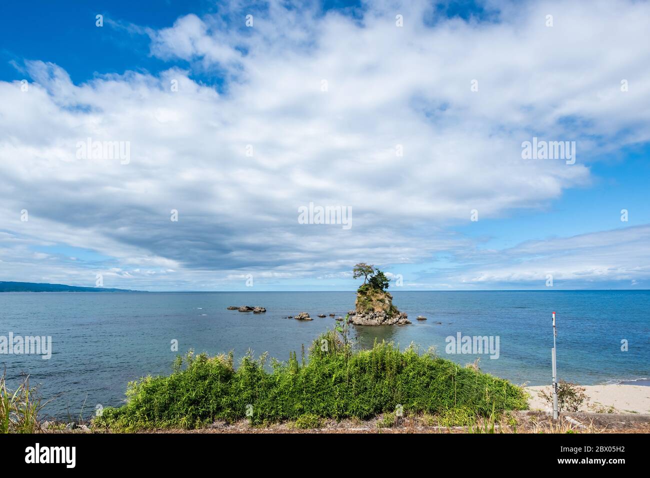 Toyama Bay is a bay located on the Amaharashi Coast,Onnaiwa Rock is a ...