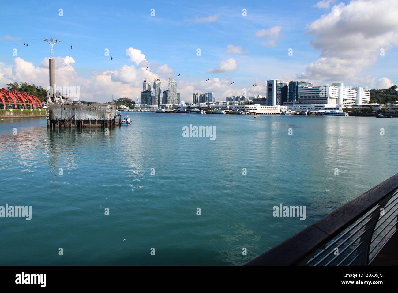 buildings seen from pulau sentosa (singapore Stock Photo - Alamy