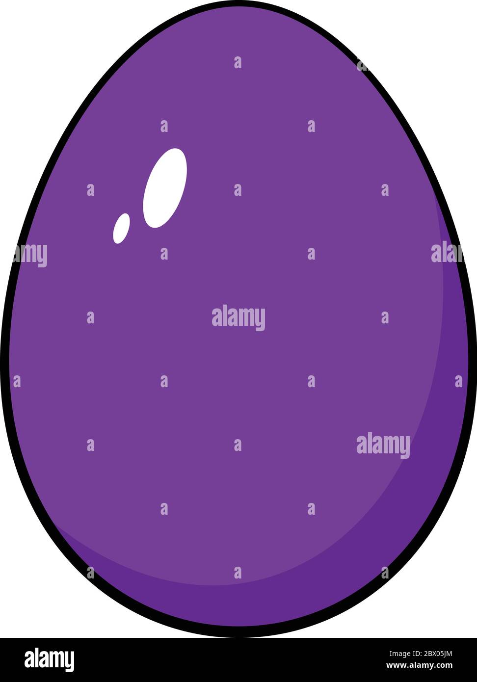 Purple Easter Egg- An Illustration of a Purple Easter Egg Stock Vector ...