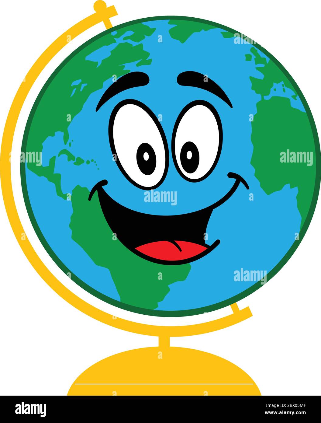 School Globe Cartoon - A cartoon illustration of a School Globe mascot ...