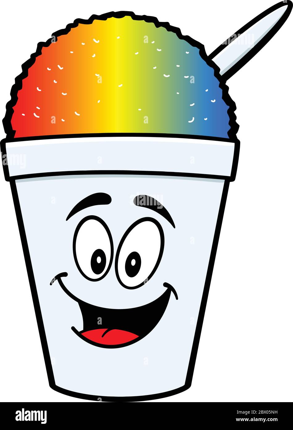 Shaved Ice Mascot - A cartoon illustration of a Shaved Ice Mascot Stock ...