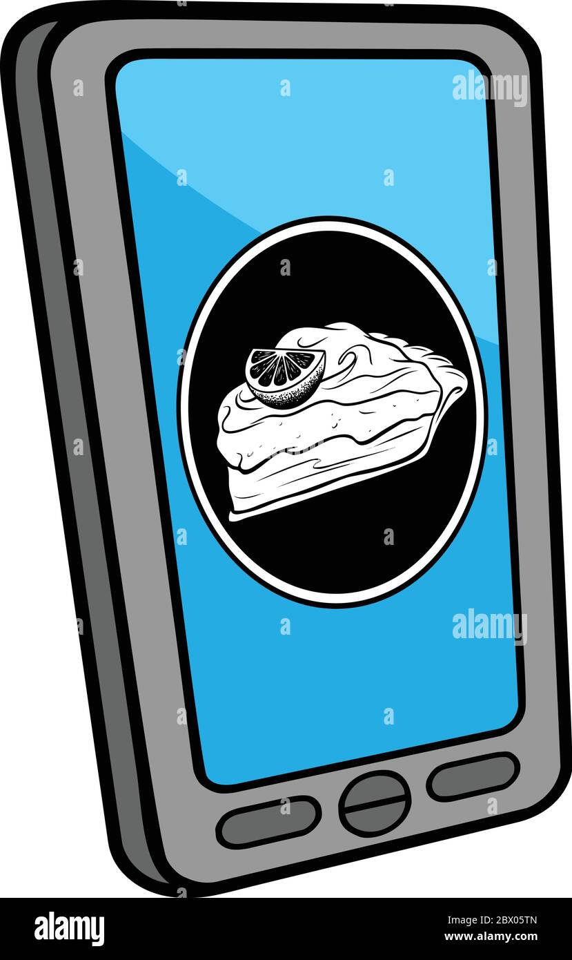 Smartphone Bakery Locator- An Illustration of a Smartphone Bakery ...