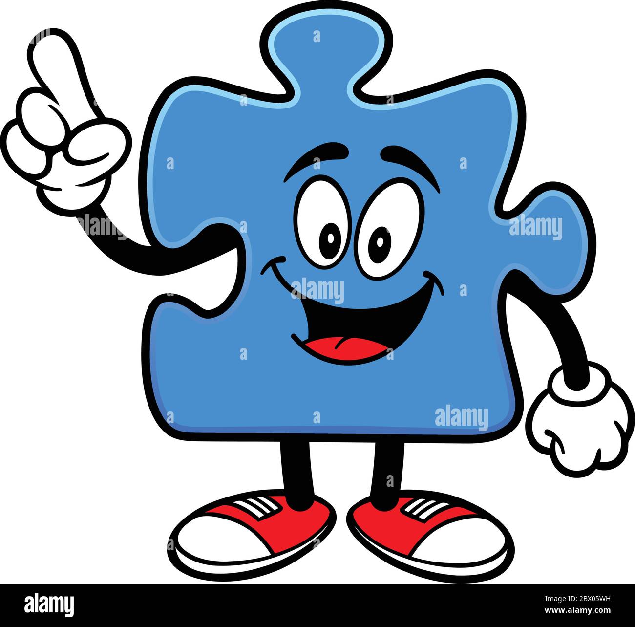 Puzzle Talking- A Cartoon Illustration of a Puzzle Talking Stock Vector ...
