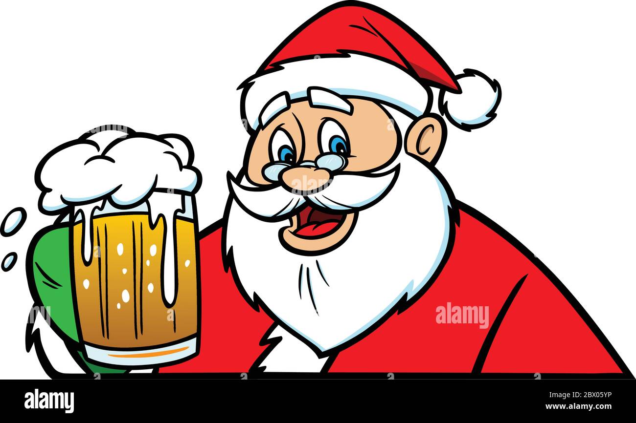 Santa beer character cartoon hi-res stock photography and images - Alamy