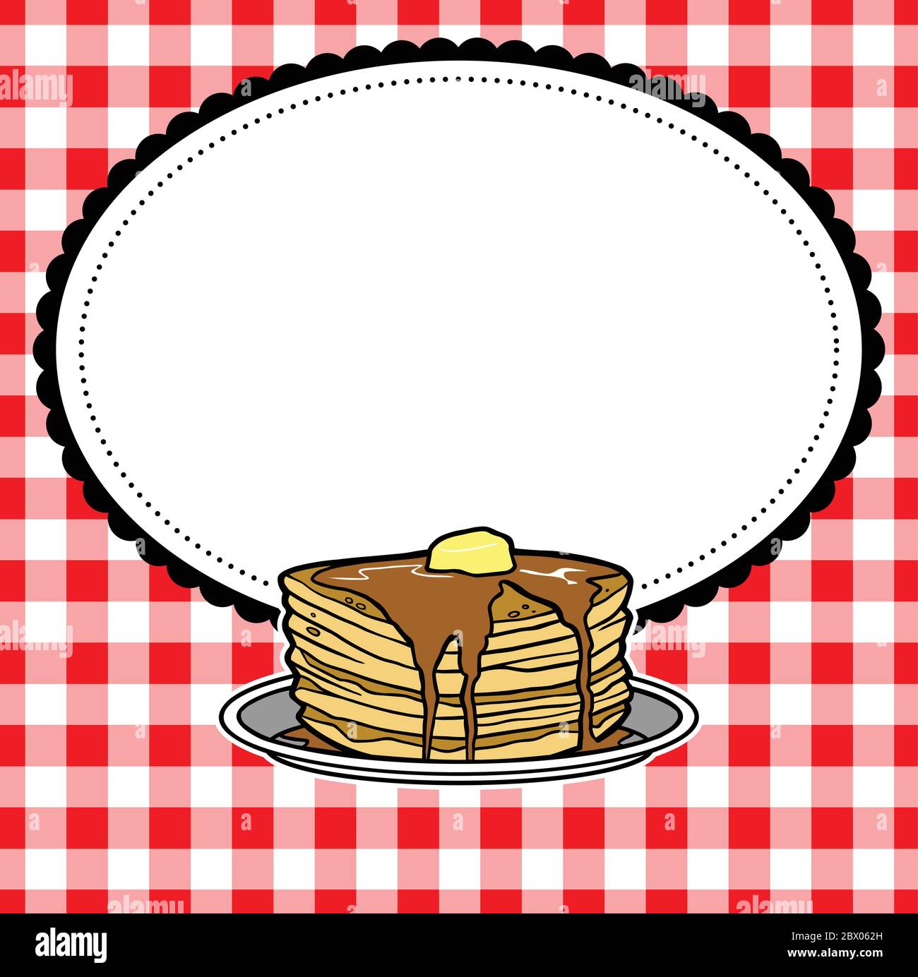 Pancake Party Invite- An Illustration of a Pancake Party Invite Stock ...