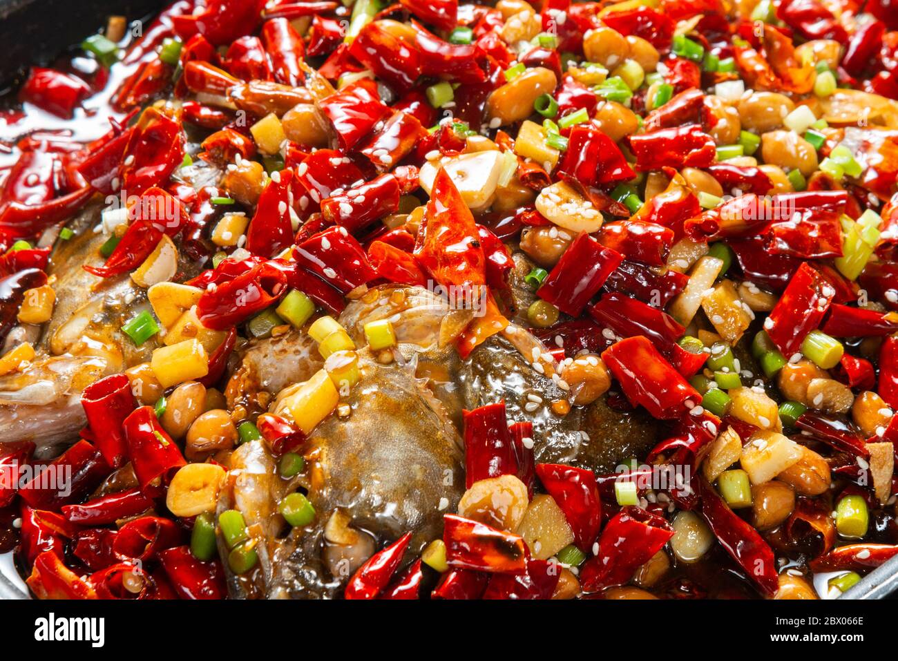 Delicious Chinese food grilled fish Stock Photo - Alamy