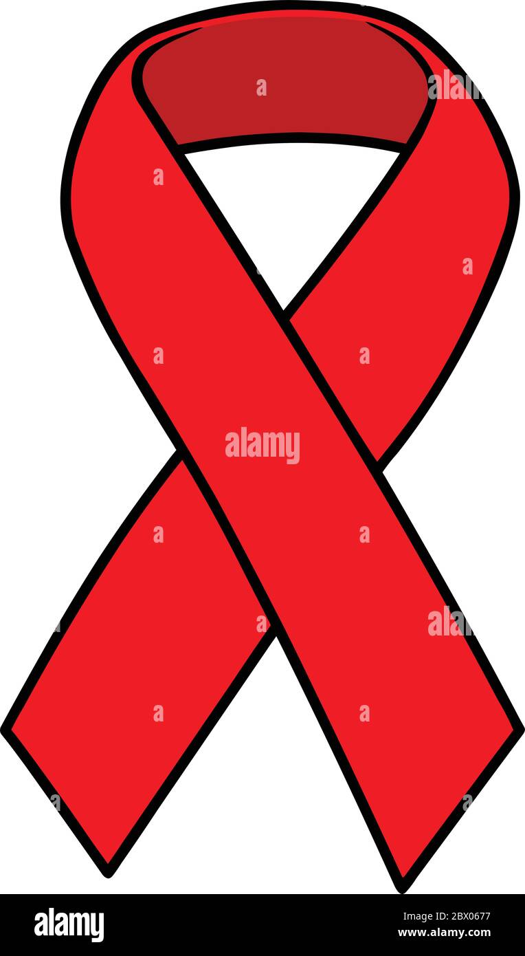 Red Awareness Ribbon- An Illustration of a Red Awareness Ribbon Stock ...