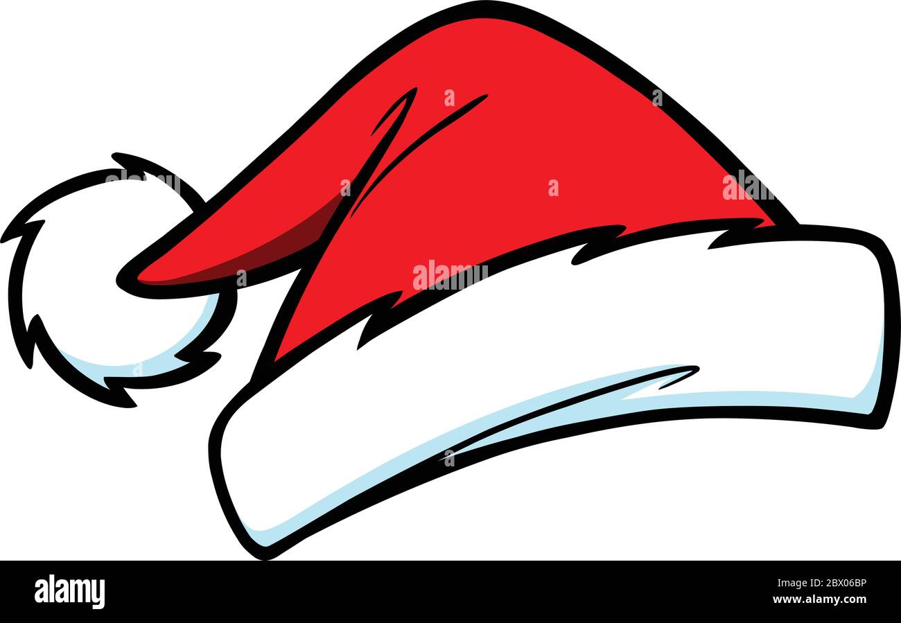 Santa Hat - A cartoon illustration of a Santa Hat Stock Vector Image ...
