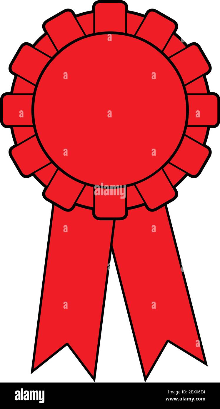 Red Award Ribbon- An Illustration of a Red Award Ribbon Stock Vector ...