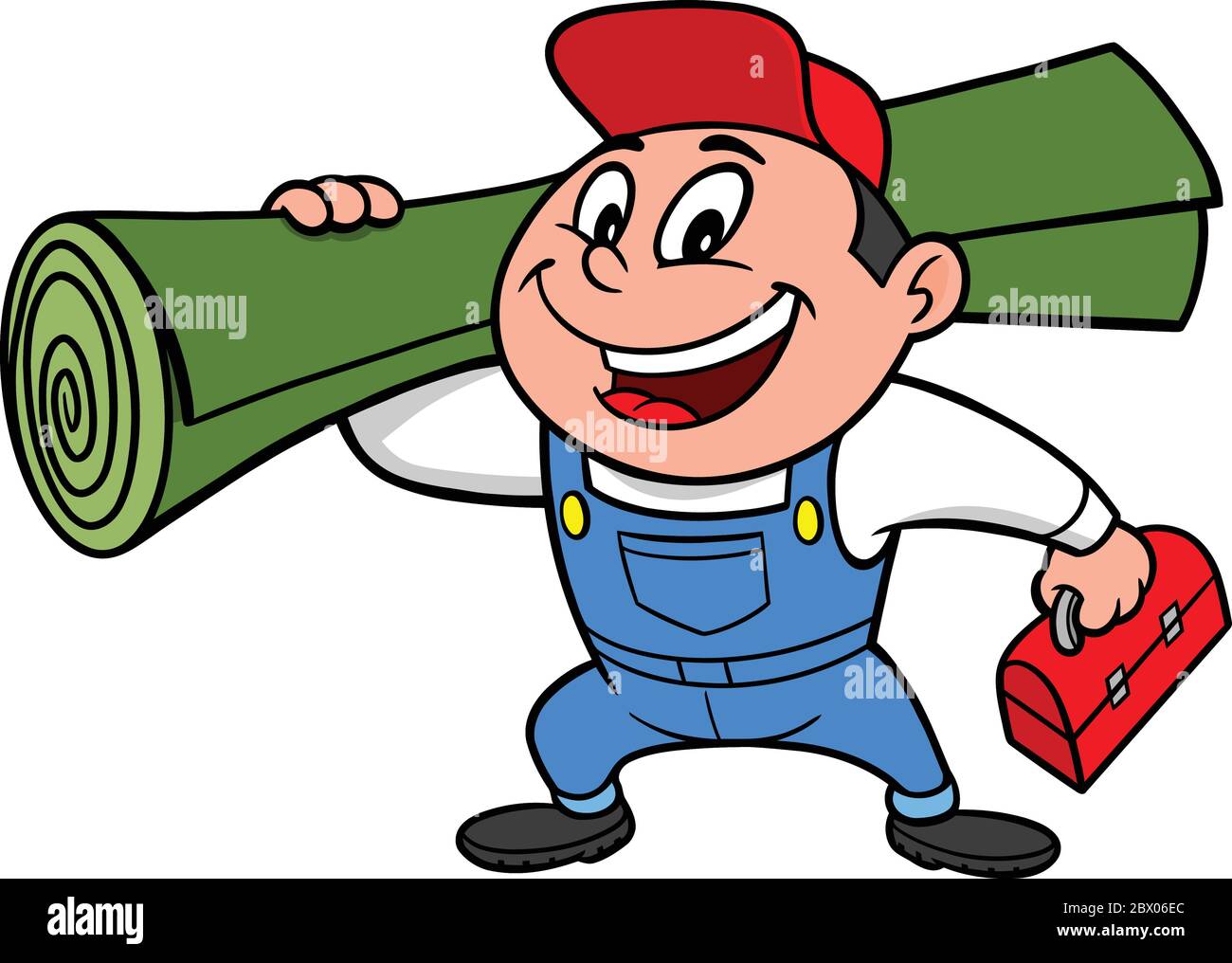 Speedy Carpet Installer - A cartoon illustration of a Speedy Carpet ...