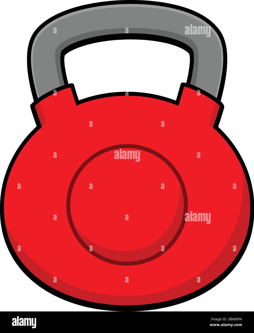 Red Kettlebell- An Illustration of a Red Kettlebell Stock Vector Image ...