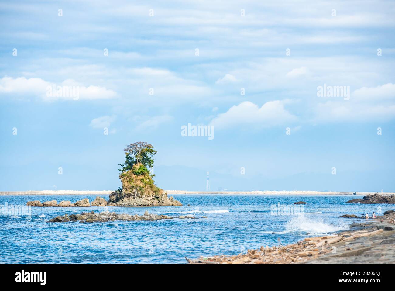 Toyama Bay is a bay located on the Amaharashi Coast,Onnaiwa Rock is a ...